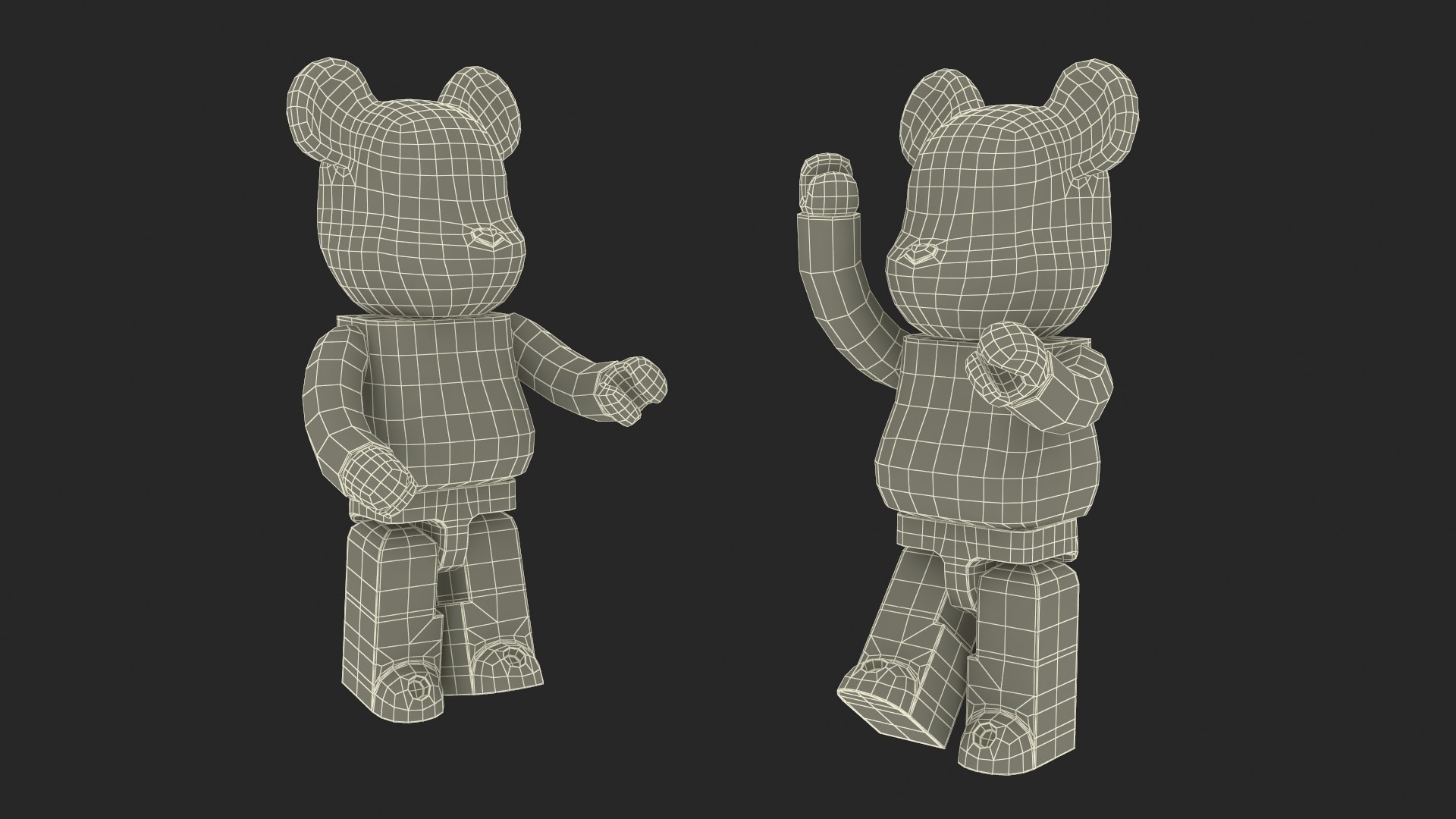 3D Bearbrick Karimoku Layered Wood - TurboSquid 2271596