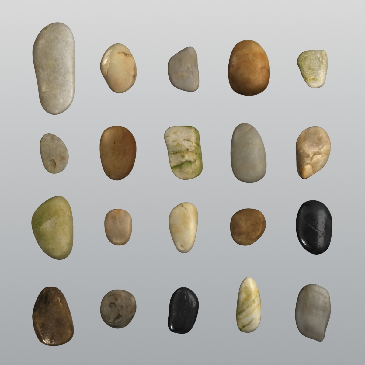 3d model river rocks
