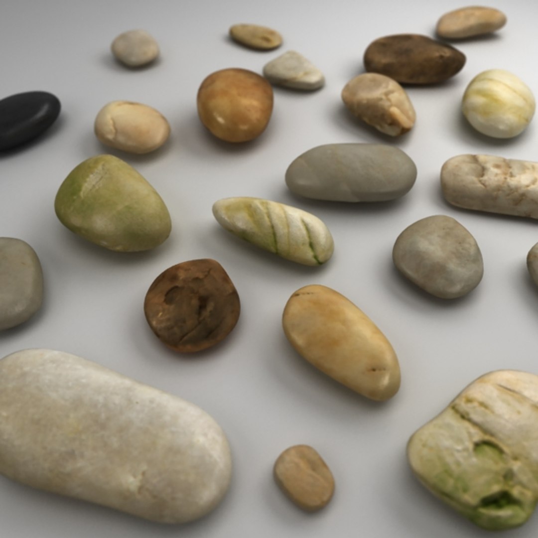 3d Model River Rocks