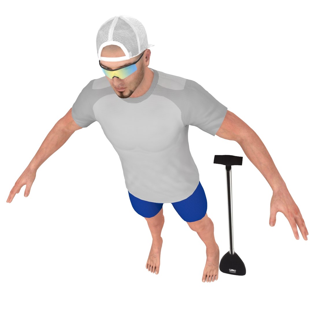 Athlete Paddle Model - TurboSquid 1307002