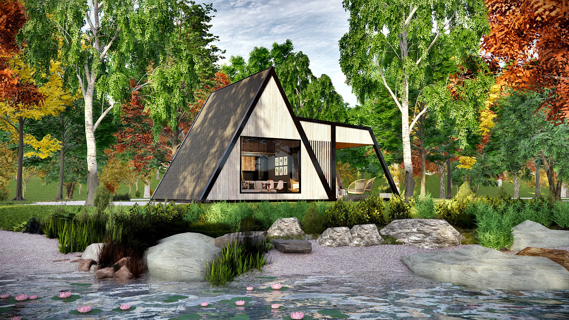 Modern Frame House Home 3D - TurboSquid 1585752