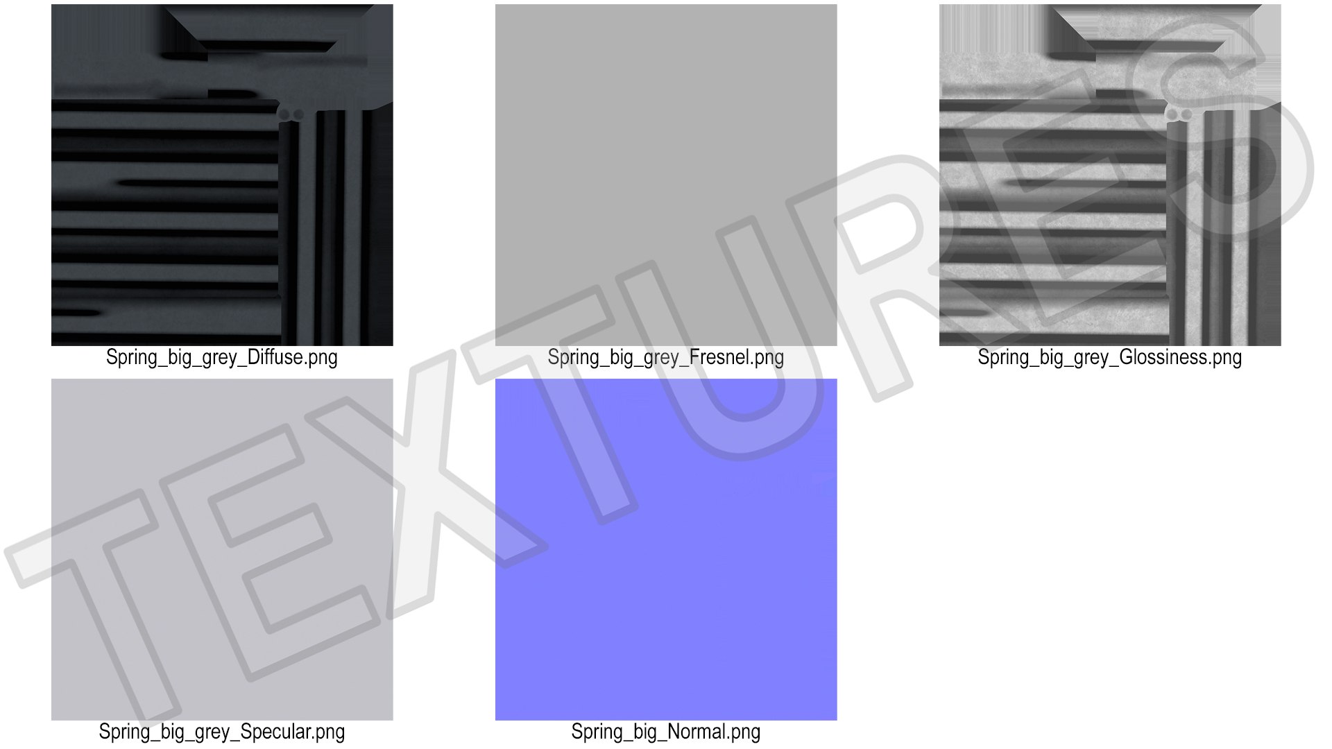 3D Model Thick Furniture Spring Grey - TurboSquid 2223948