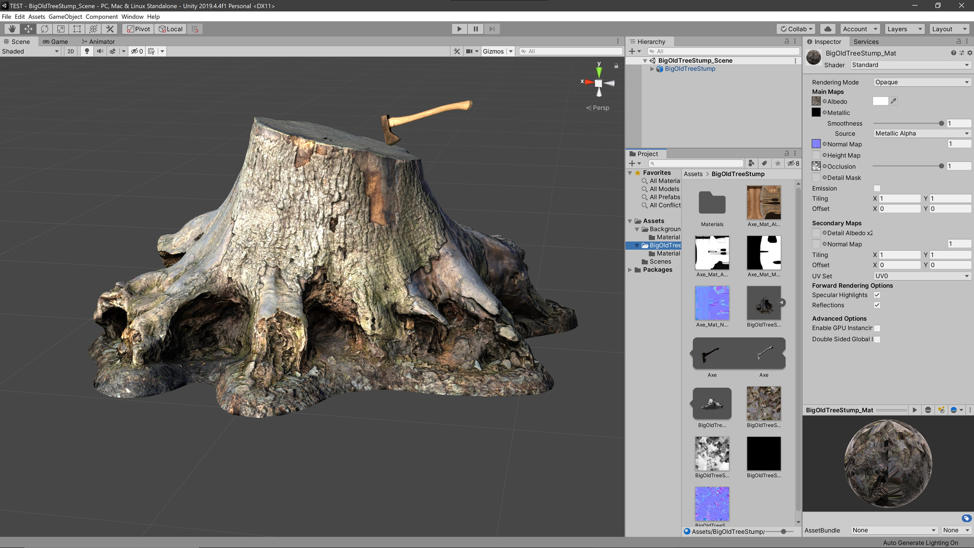 3D Big Old Tree Stump - Game Asset model - TurboSquid 1847897