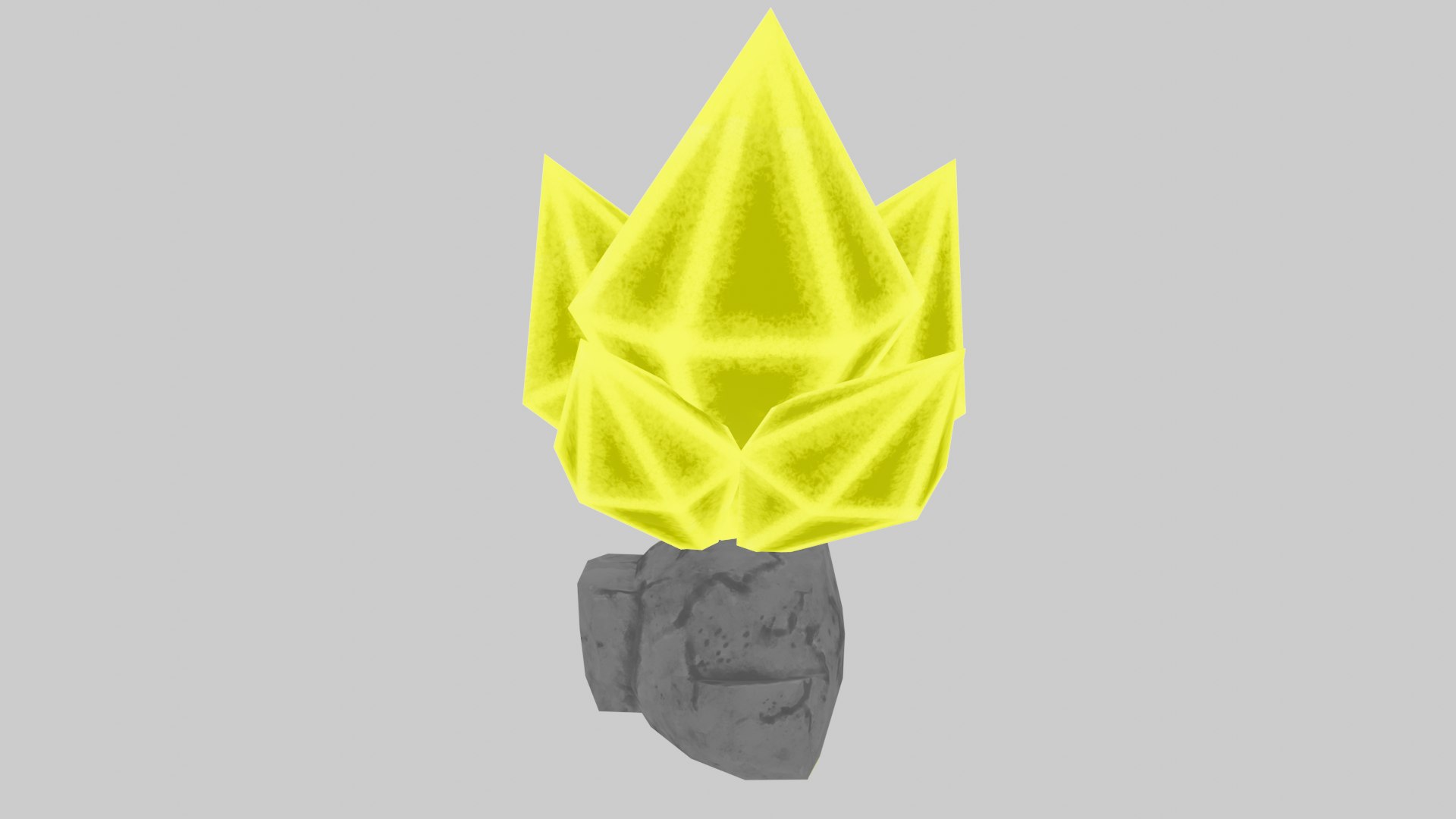 3D Yellow Stylized Rock Crystal Cluster Version 4 - TurboSquid 2127362