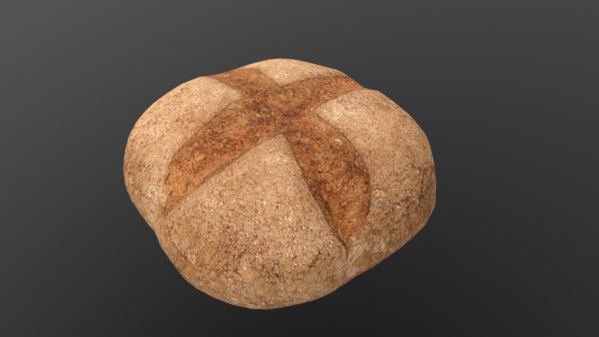 Round Rye Bread AR VR PBR Lowpoly With Game Ready 3d Model 3D Model - TurboSquid 2091694