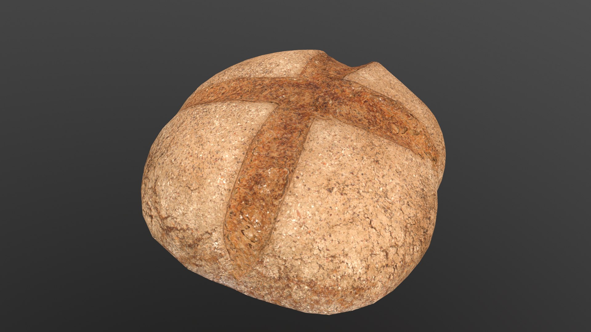 Round Rye Bread AR VR PBR Lowpoly With Game Ready 3d Model 3D Model - TurboSquid 2091694