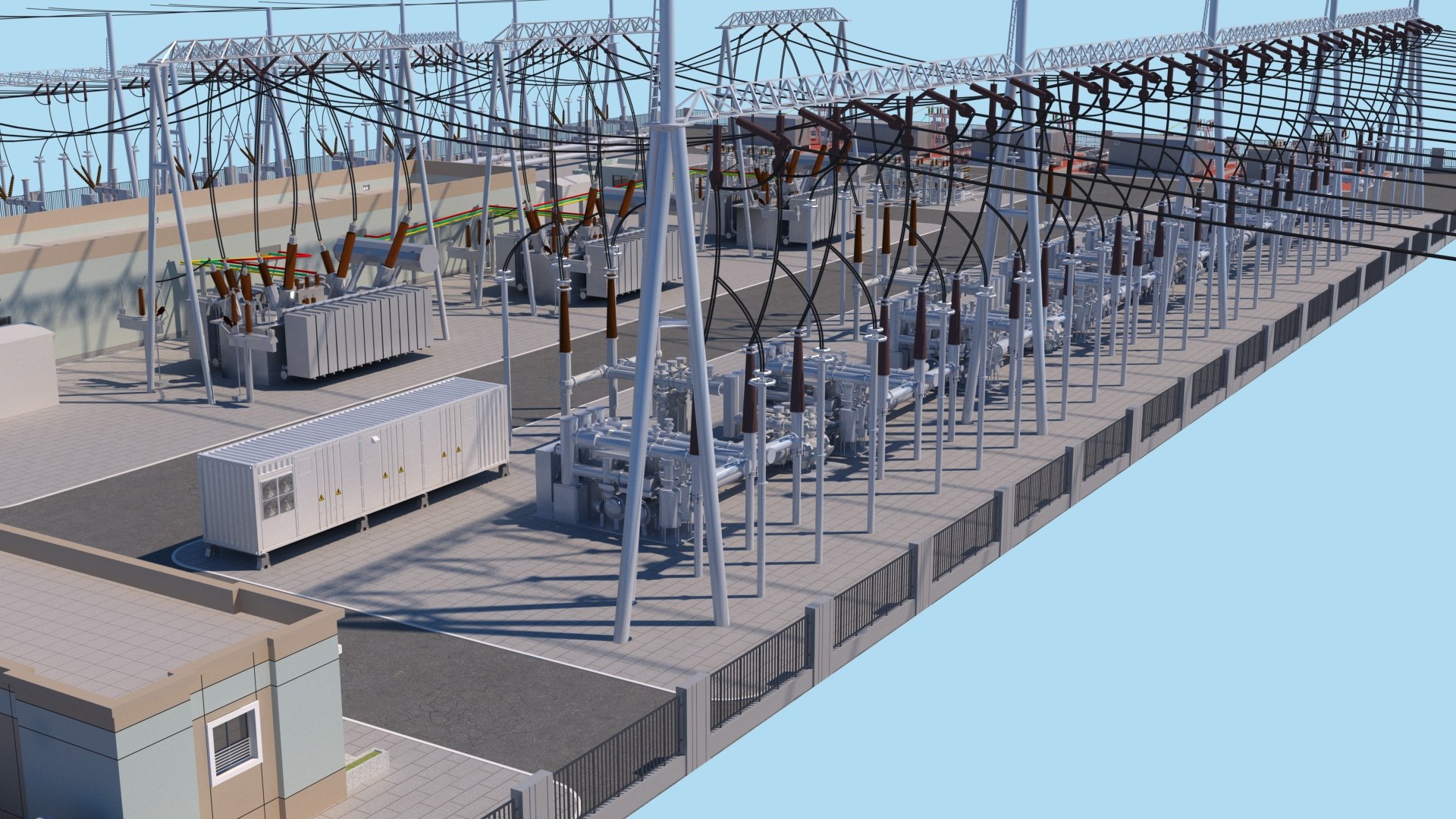 3D Substation Model - TurboSquid 2234836