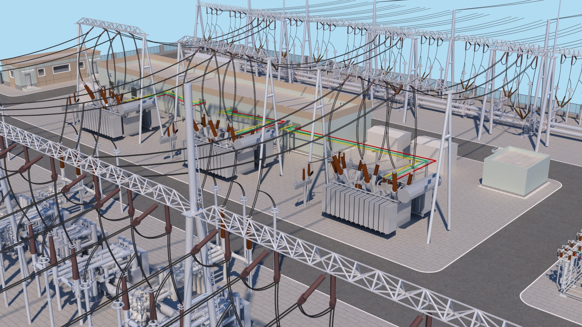 3D Substation Model - TurboSquid 2234836