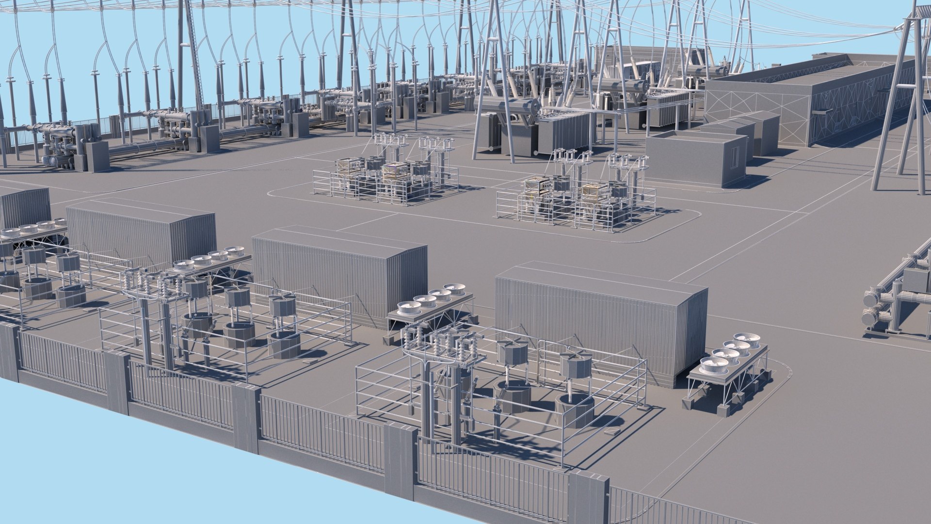 3D Substation Model - TurboSquid 2234836