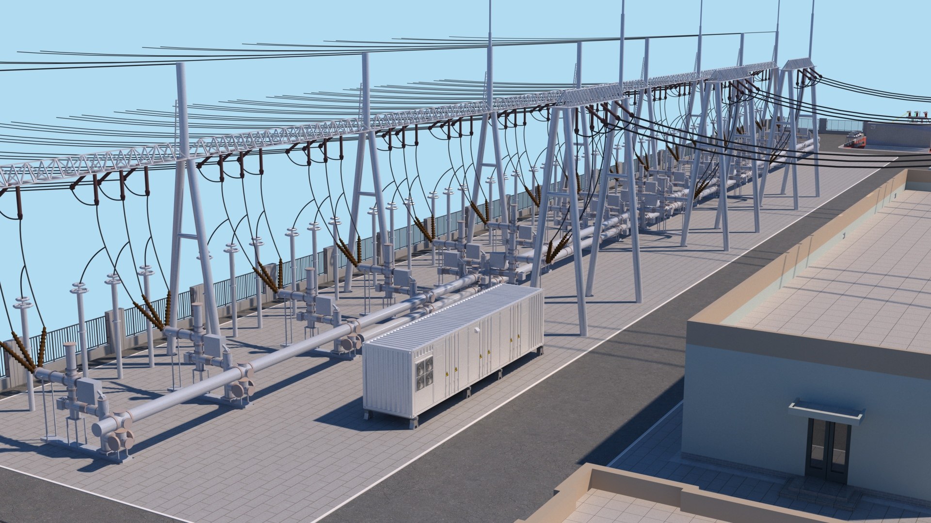 3D Substation Model - TurboSquid 2234836
