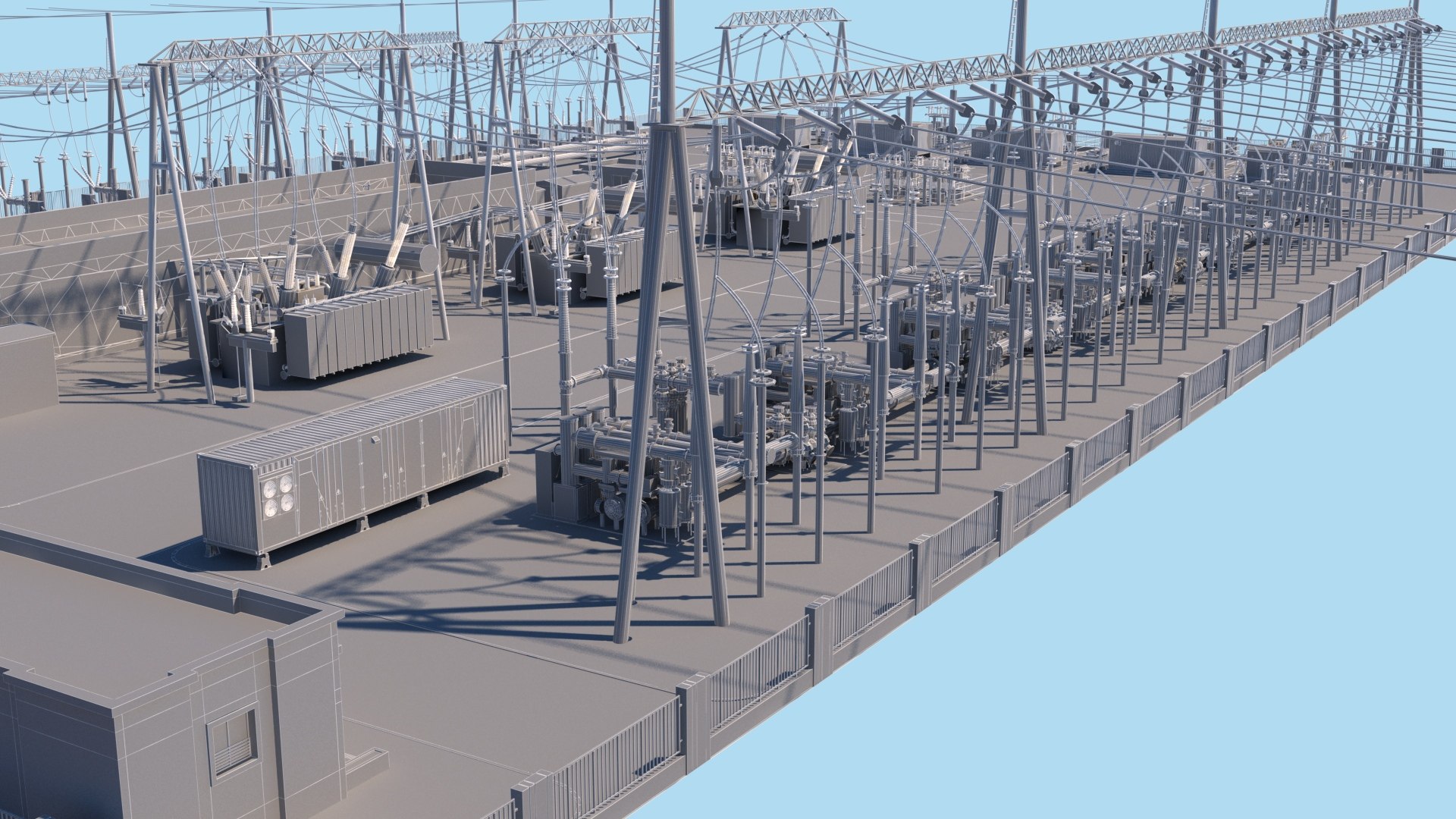 3D Substation Model - TurboSquid 2234836