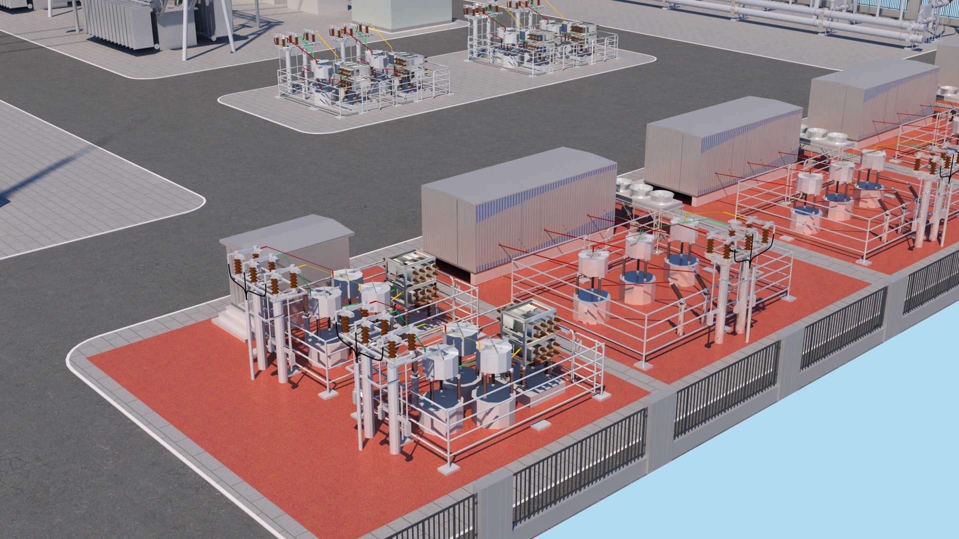 3D Substation Model - TurboSquid 2234836