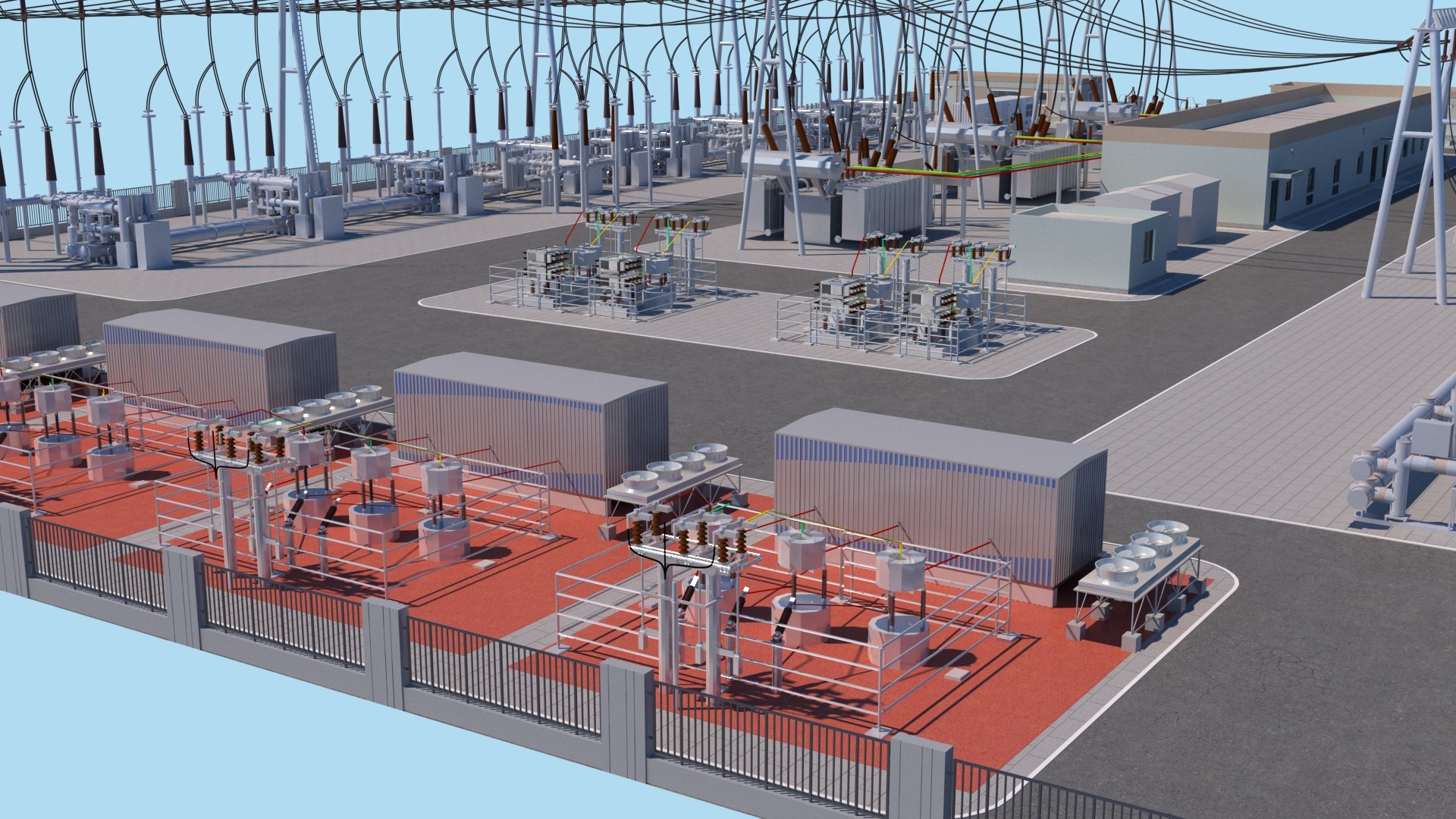 3D Substation Model - TurboSquid 2234836