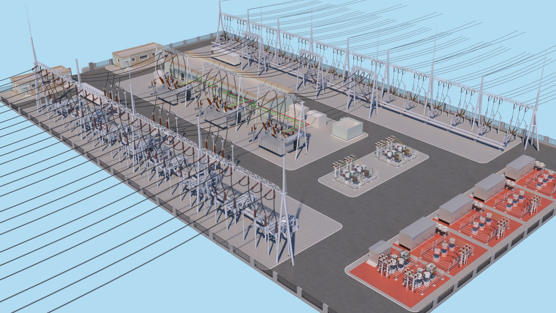 3D Substation Model - TurboSquid 2234836