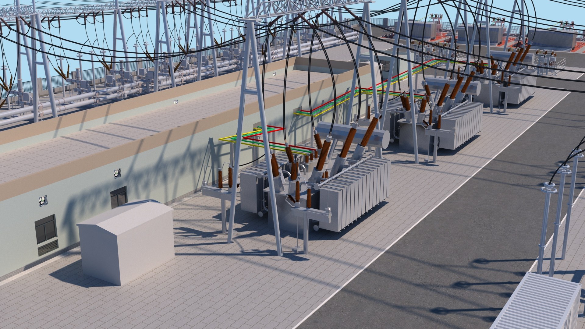 3D Substation Model - TurboSquid 2234836
