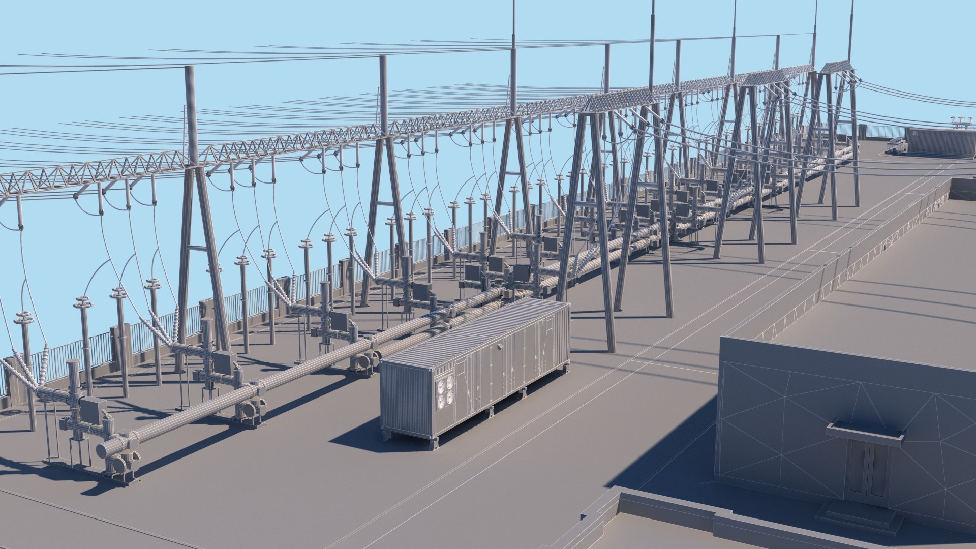 3D Substation Model - TurboSquid 2234836