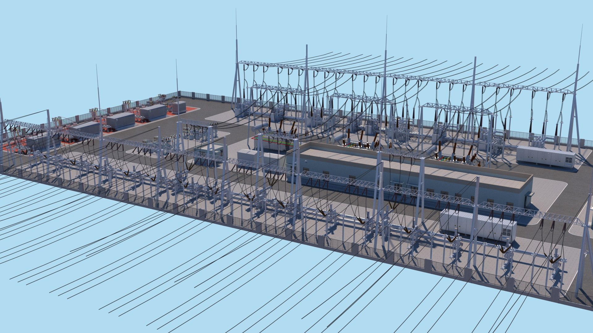 3D Substation Model - TurboSquid 2234836