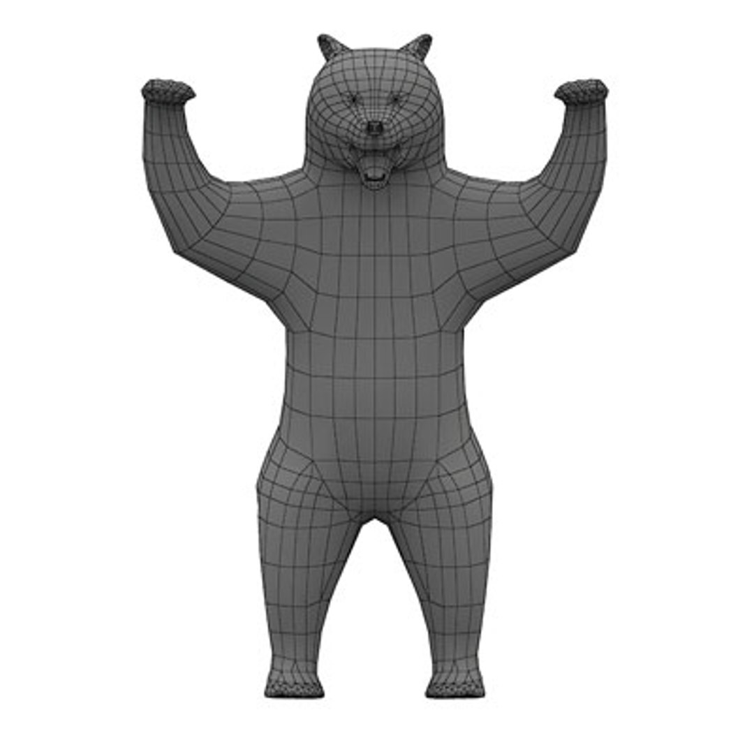 3d Polygonal Bear