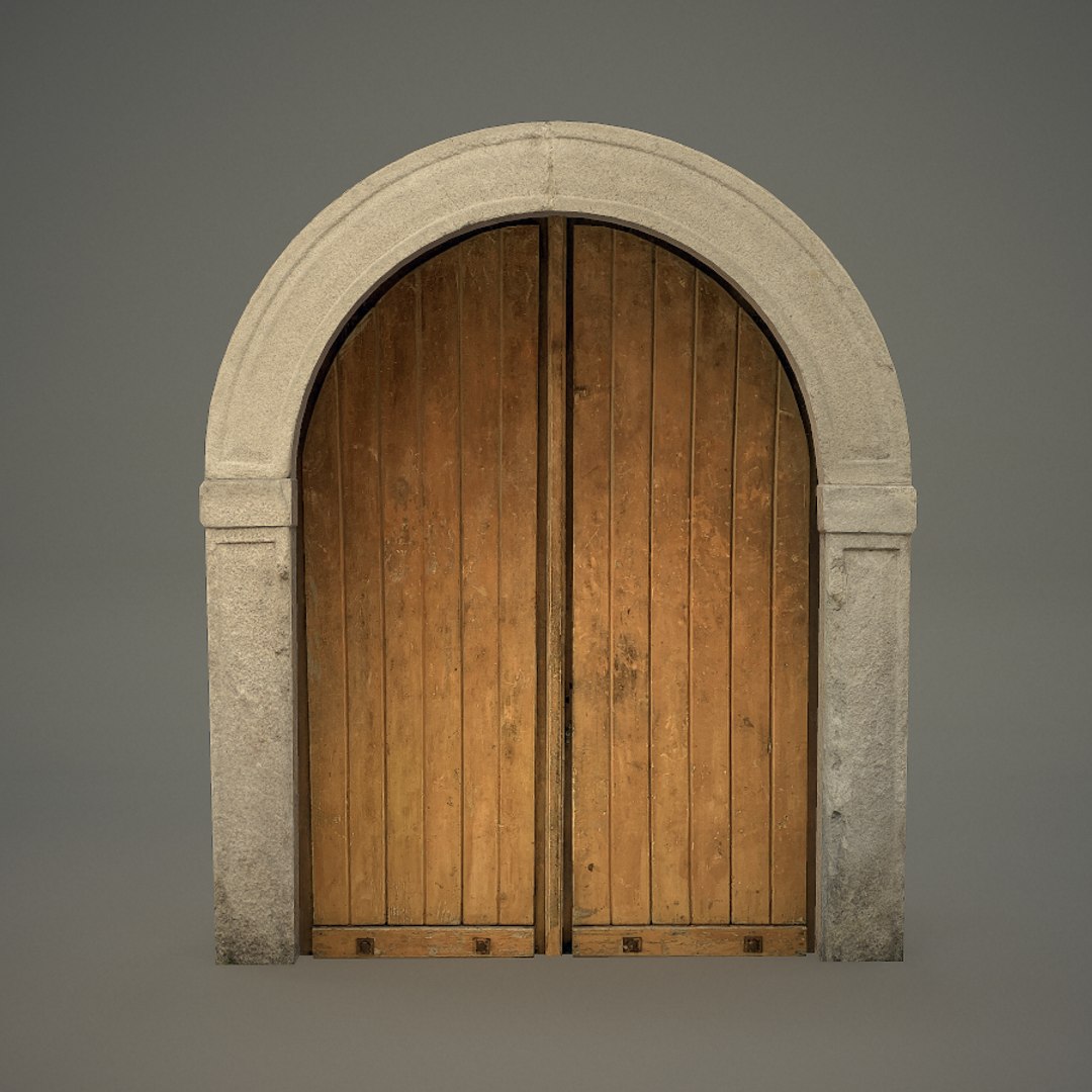 3D Medieval Arched Door - TurboSquid 1471708