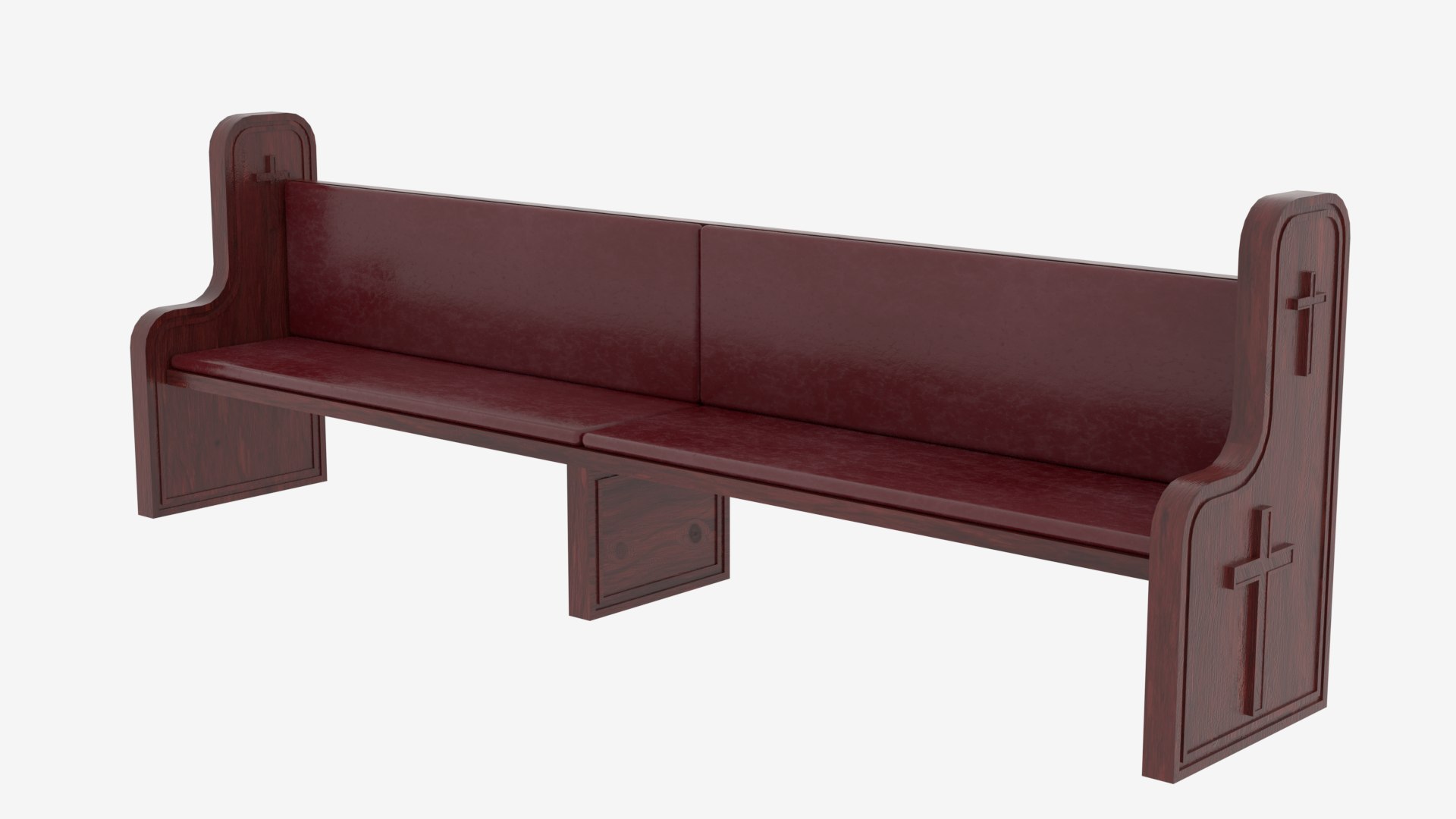 Church Pew Bench 3D - TurboSquid 1740135