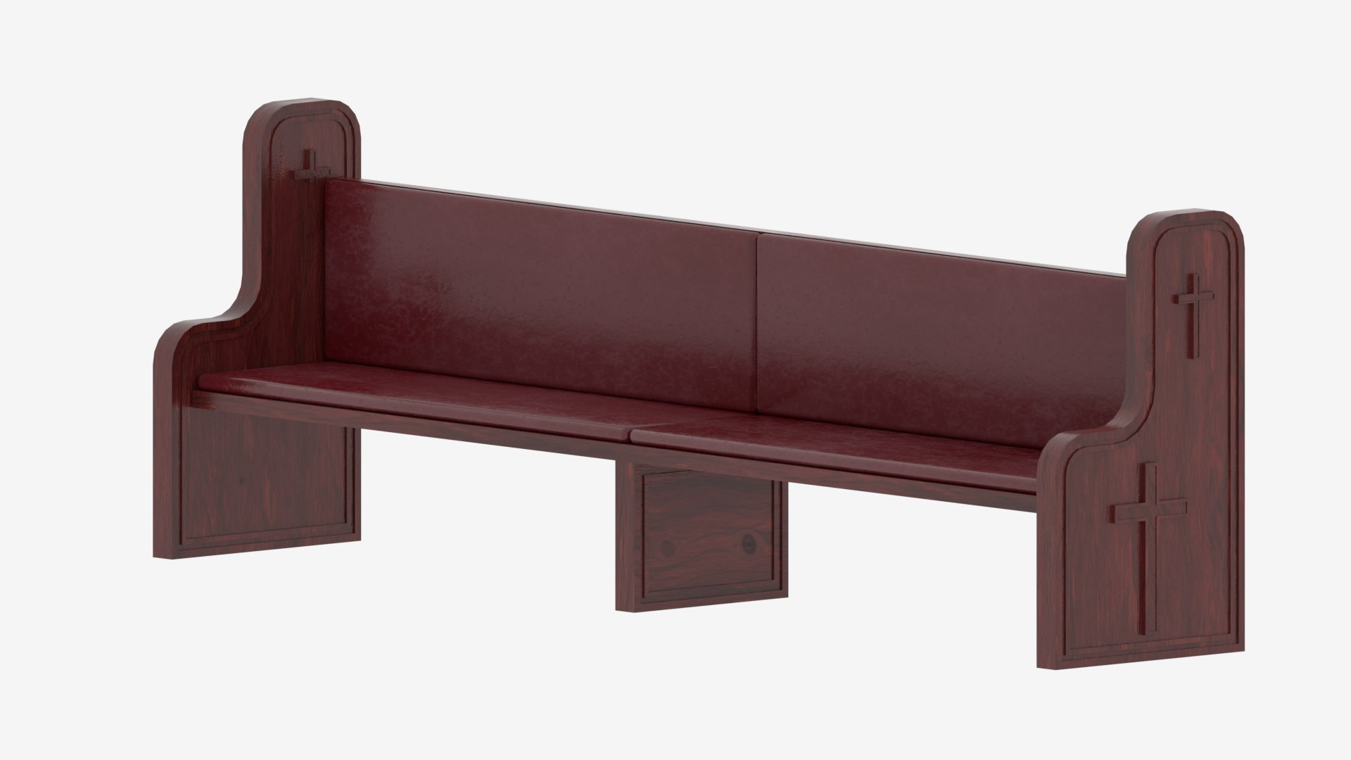 Church Pew Bench 3D - TurboSquid 1740135