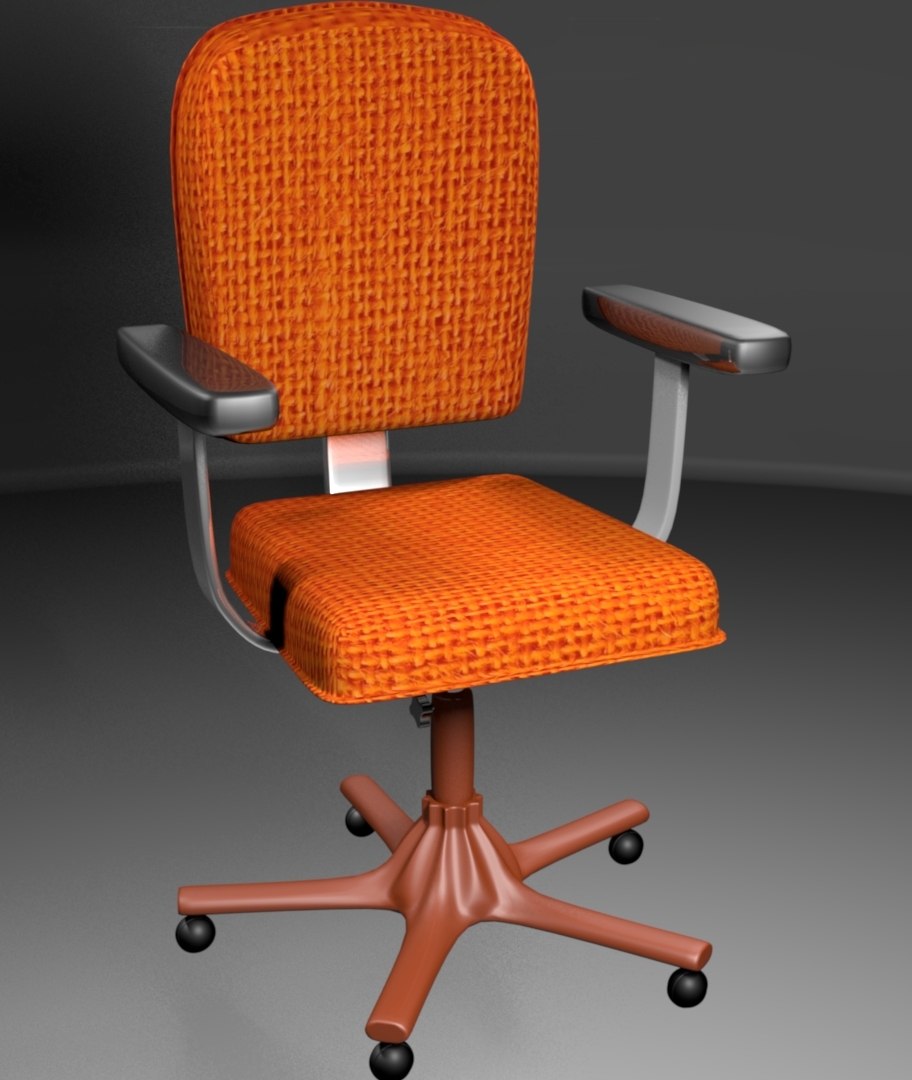 3D Rigged Office Chair Model - TurboSquid 1208326