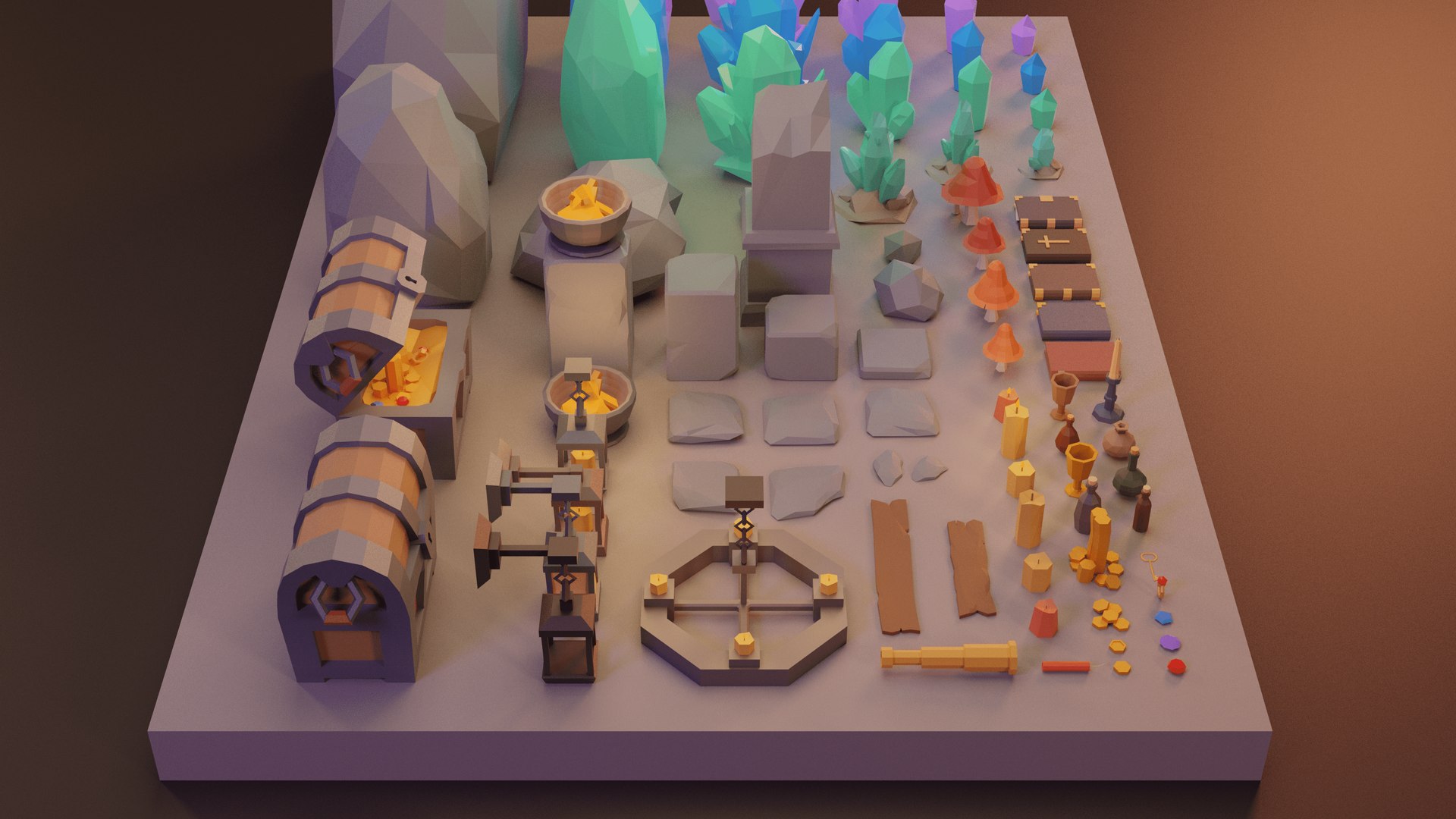 Fantasy Items Pack 3D Model - TurboSquid 1502597