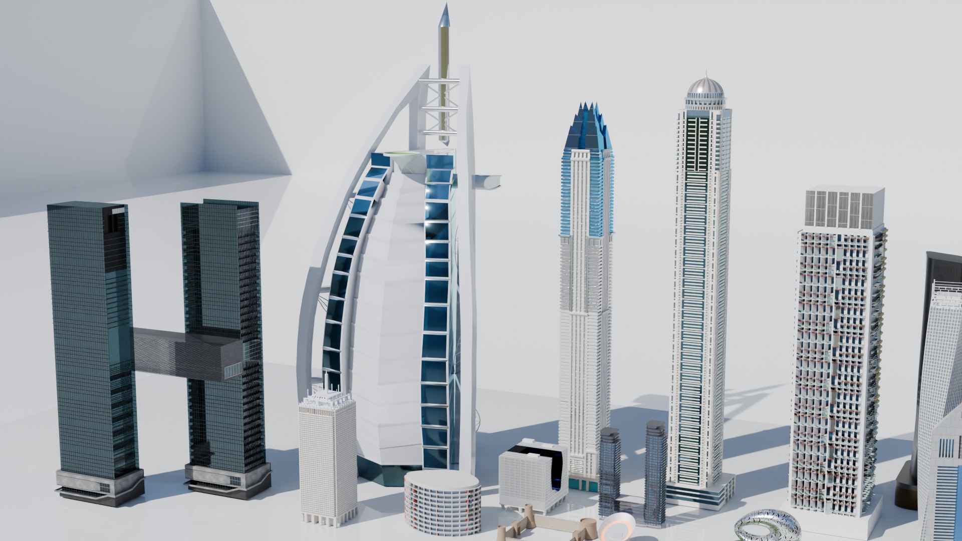 Dubai City Kit 3D Model - TurboSquid 2335396