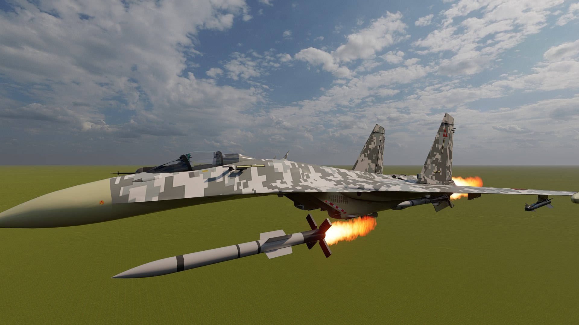 3D Model Su 37 Terminator Low-poly - TurboSquid 2227706