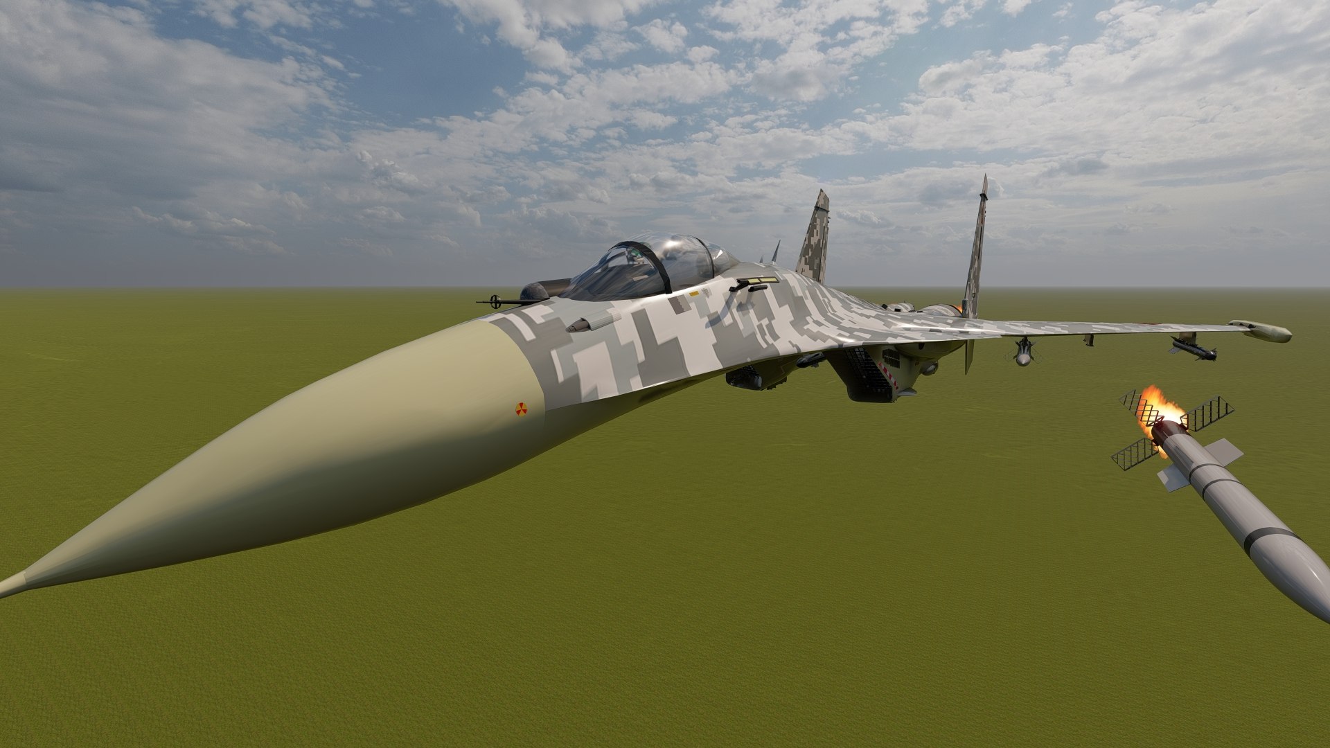 3D Model Su 37 Terminator Low-poly - TurboSquid 2227706