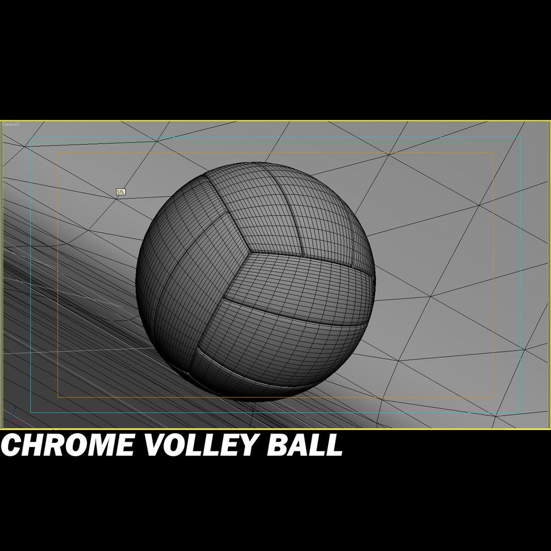 Volley Ball Chrome Materials 3d Model