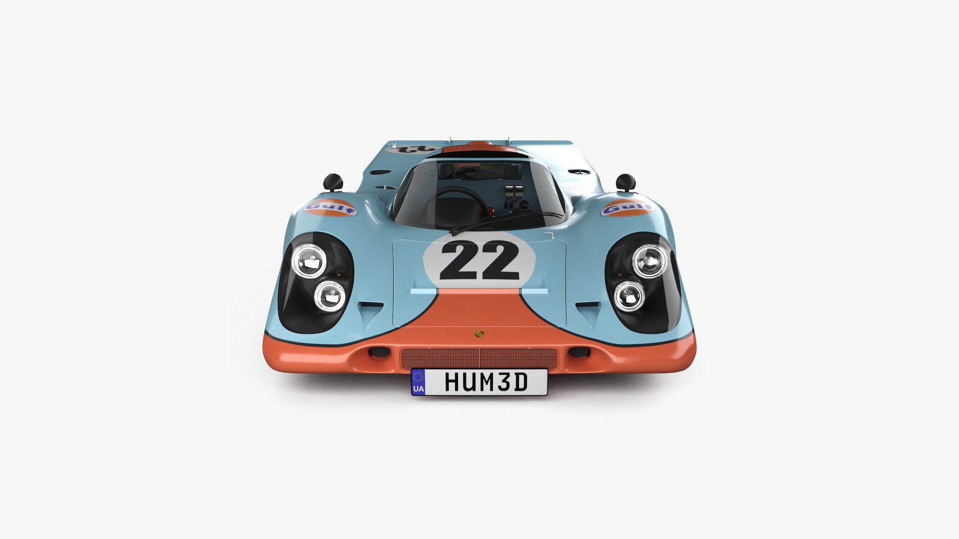 Porsche 917 K with HQ interior 1969 3D model - TurboSquid 2010142