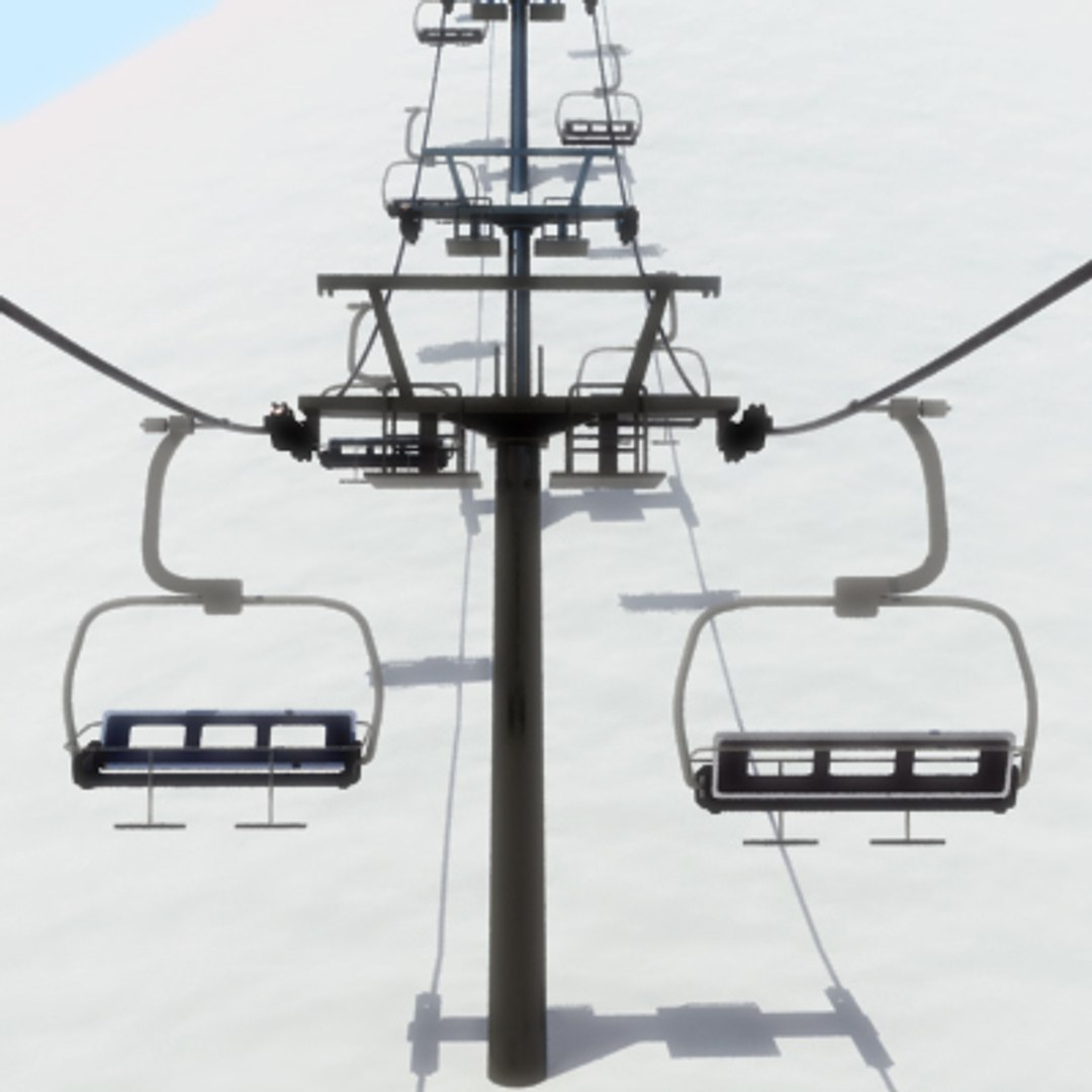 3D chair lift tower - TurboSquid 1186974