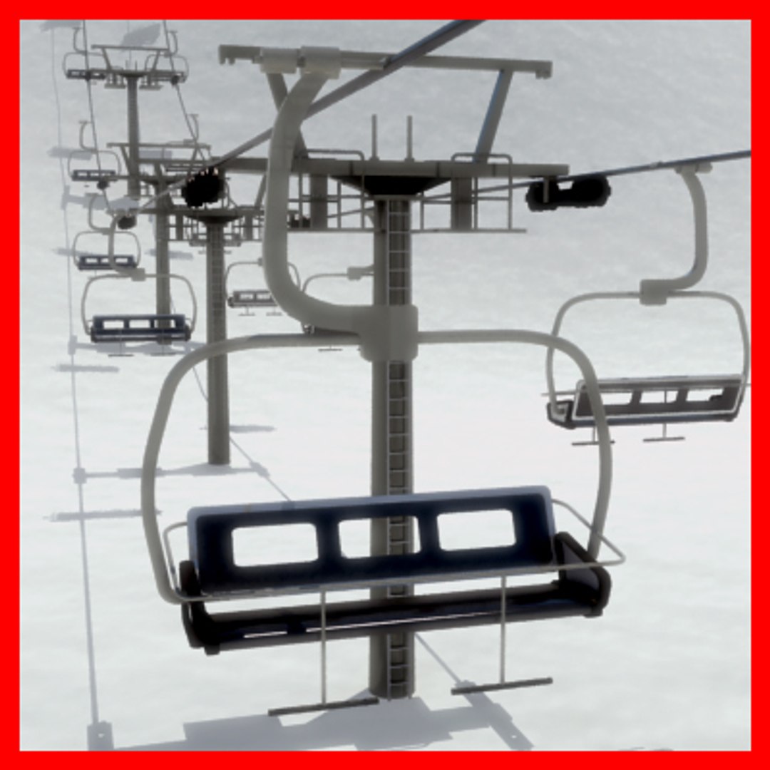 3D chair lift tower - TurboSquid 1186974