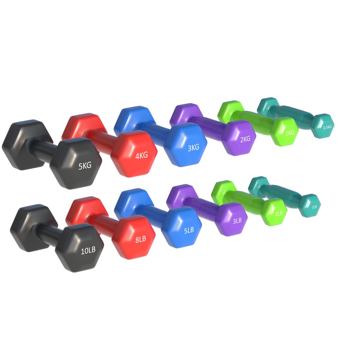 Color Dumbbell Set 3D - TurboSquid 2124794