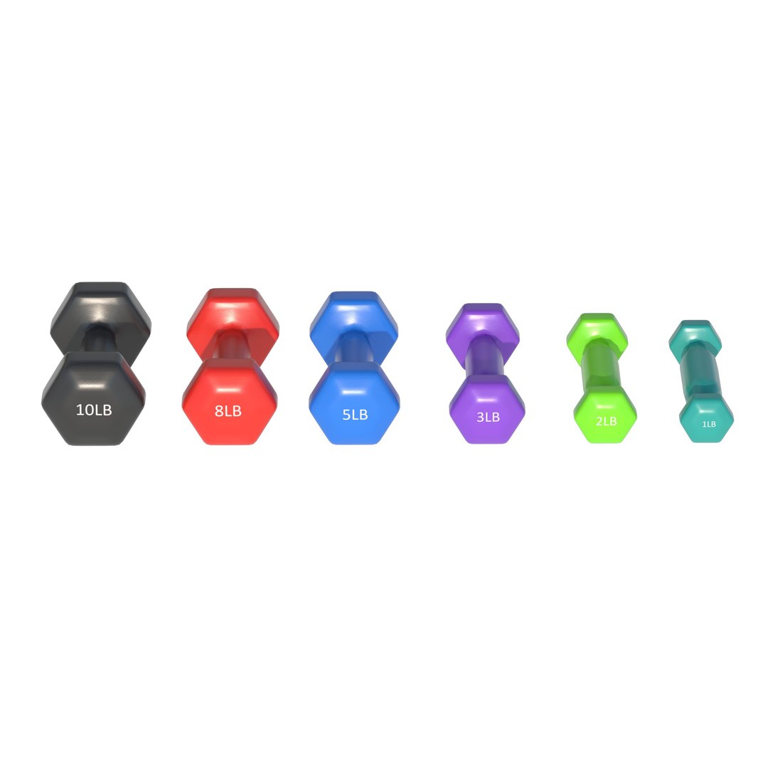 Color Dumbbell Set 3D - TurboSquid 2124794