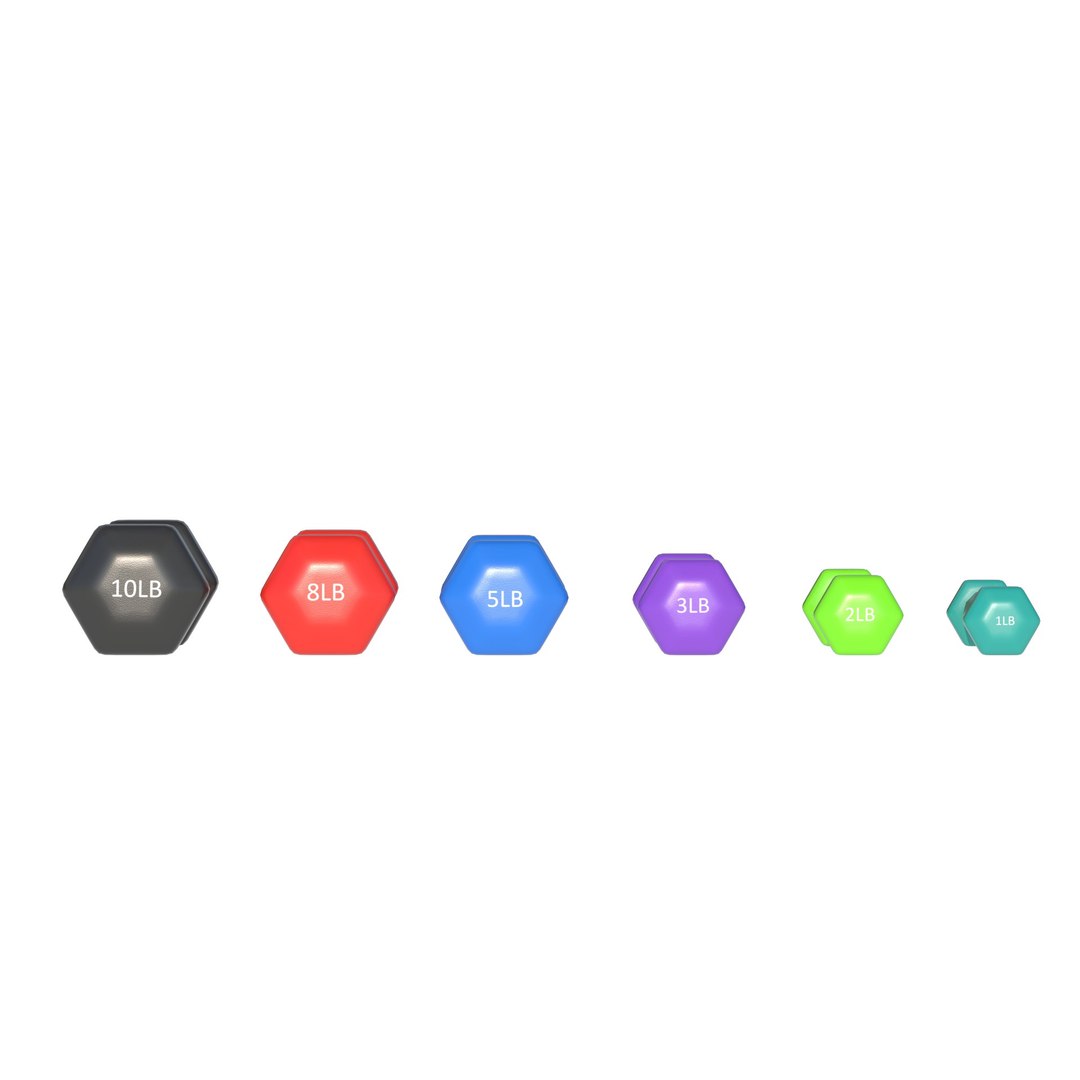 Color Dumbbell Set 3D - TurboSquid 2124794