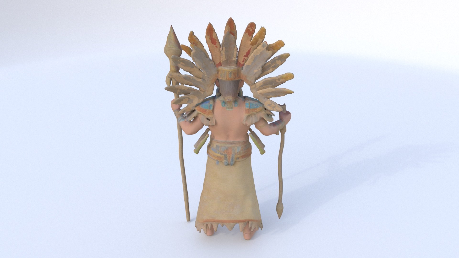 3D Aztect Priest 2 Model - TurboSquid 2328556