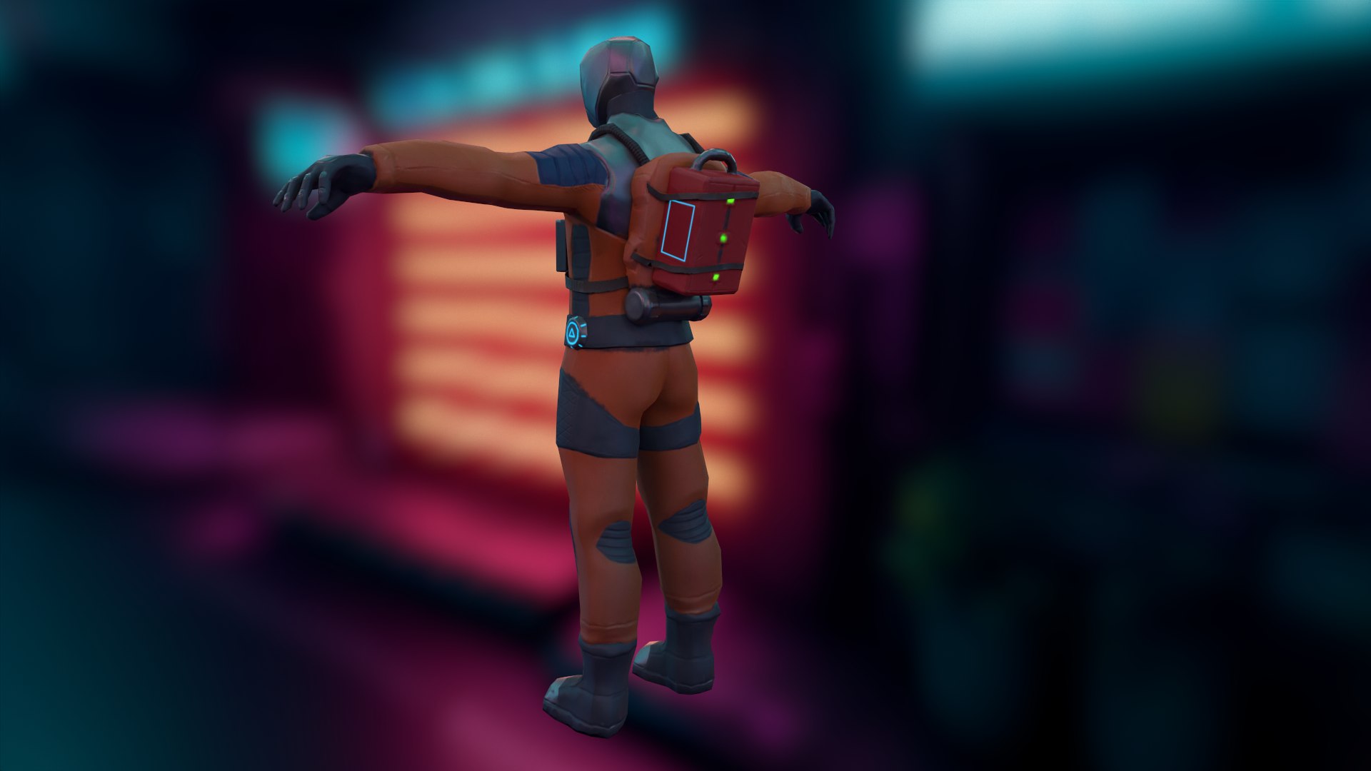 Sci-fi Futuristic character Cybernetic Cyberpunk hero 3D model ...