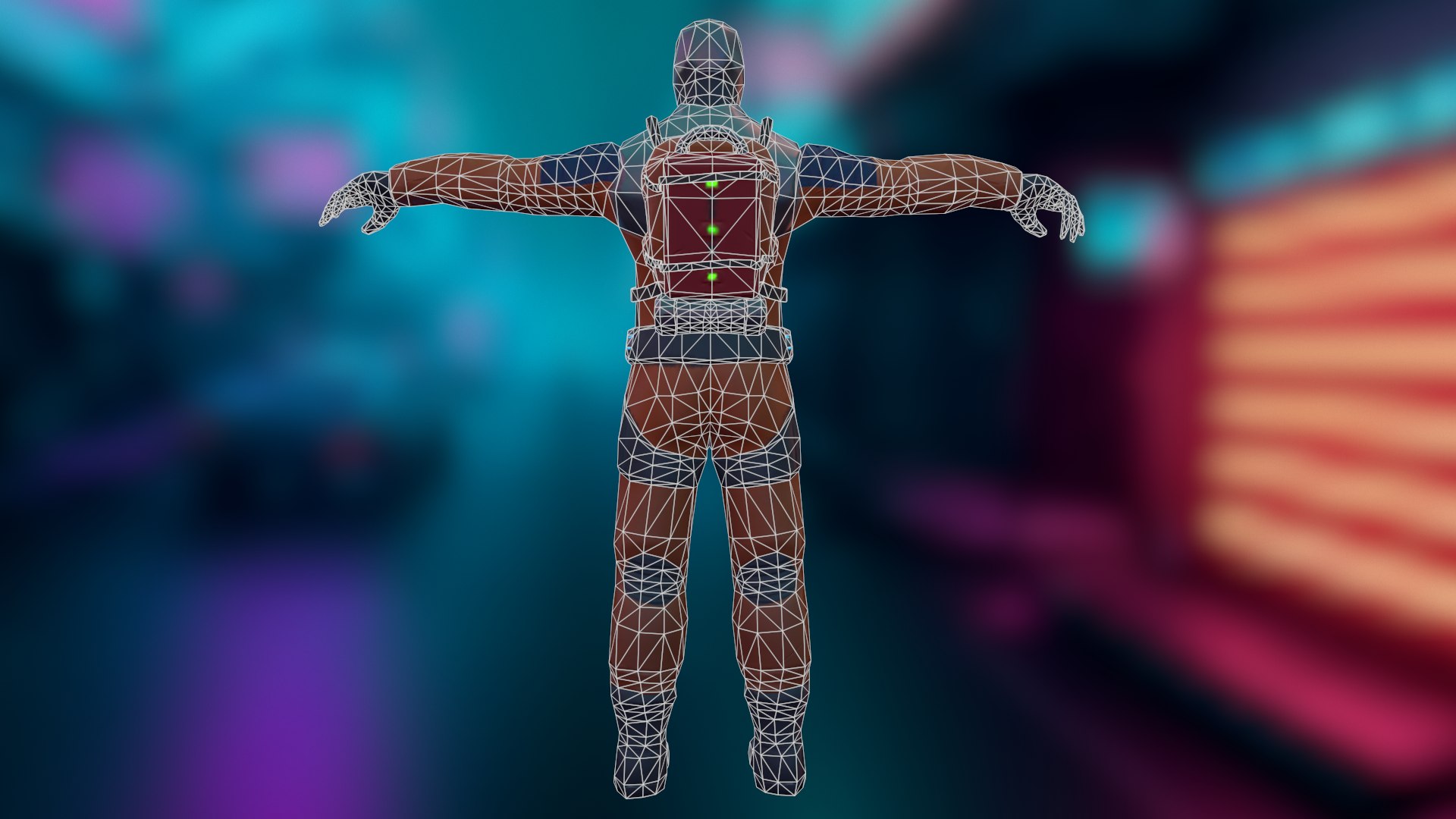 Sci-fi Futuristic character Cybernetic Cyberpunk hero 3D model ...