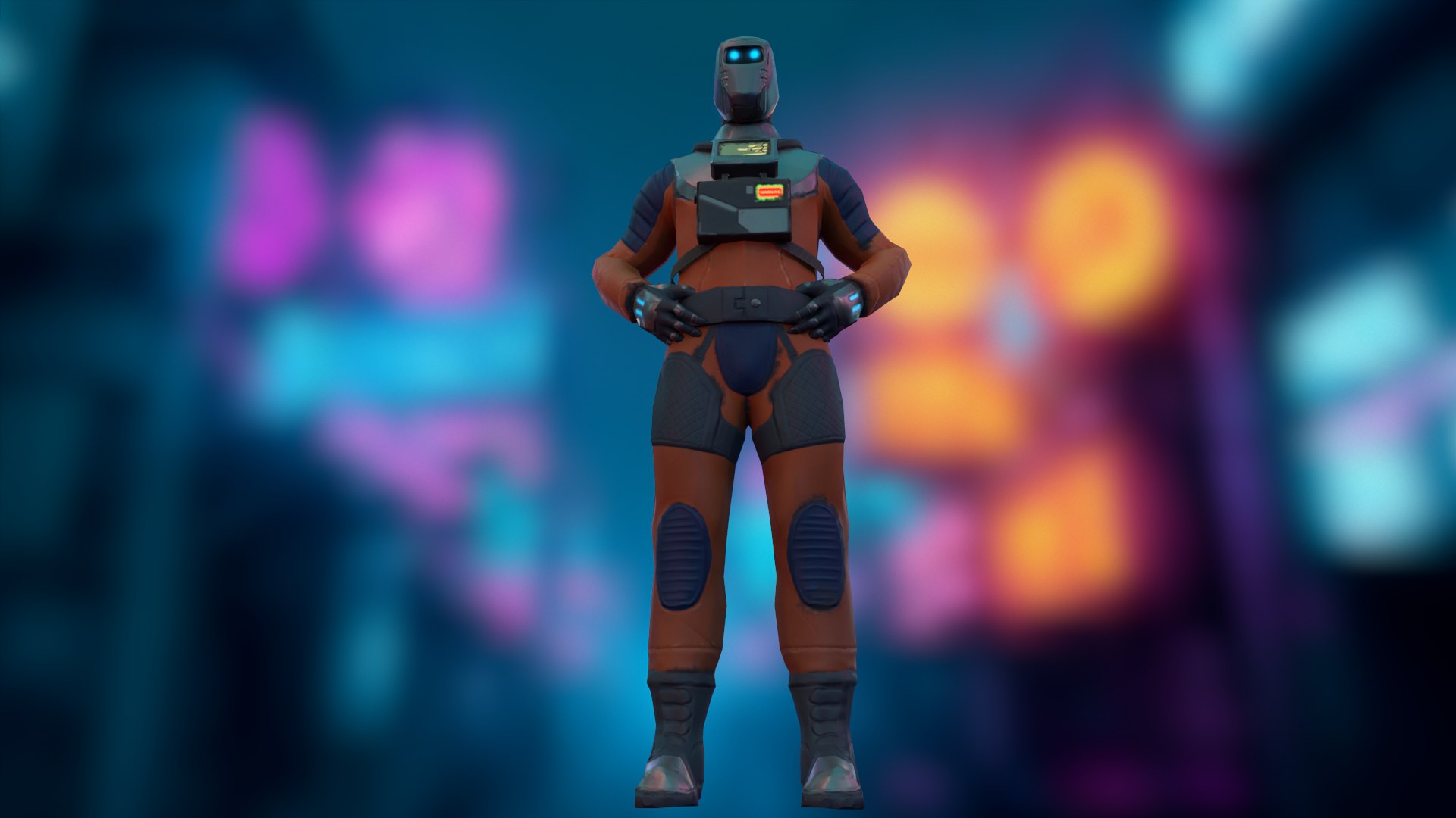 Sci-fi Futuristic character Cybernetic Cyberpunk hero 3D model ...