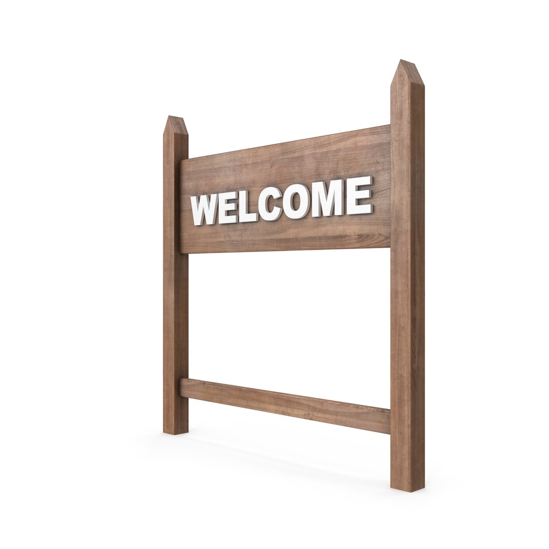 3D Wooden 3D Model - Realistic Sign Model - TurboSquid 2304220