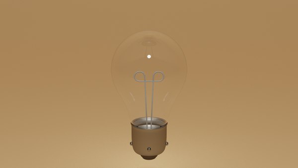3D Simple Cute Incandescent Light Bulb model - TurboSquid 1862085