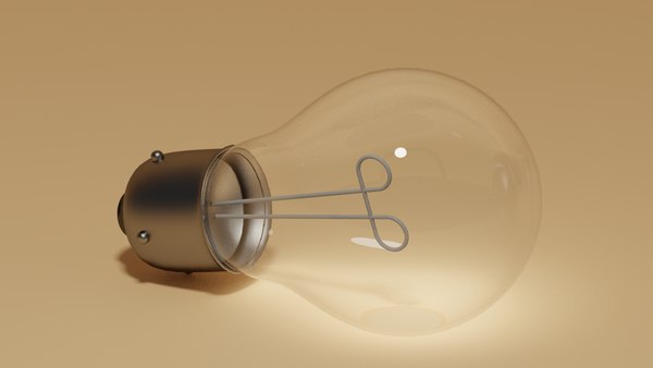 3D Simple Cute Incandescent Light Bulb model - TurboSquid 1862085