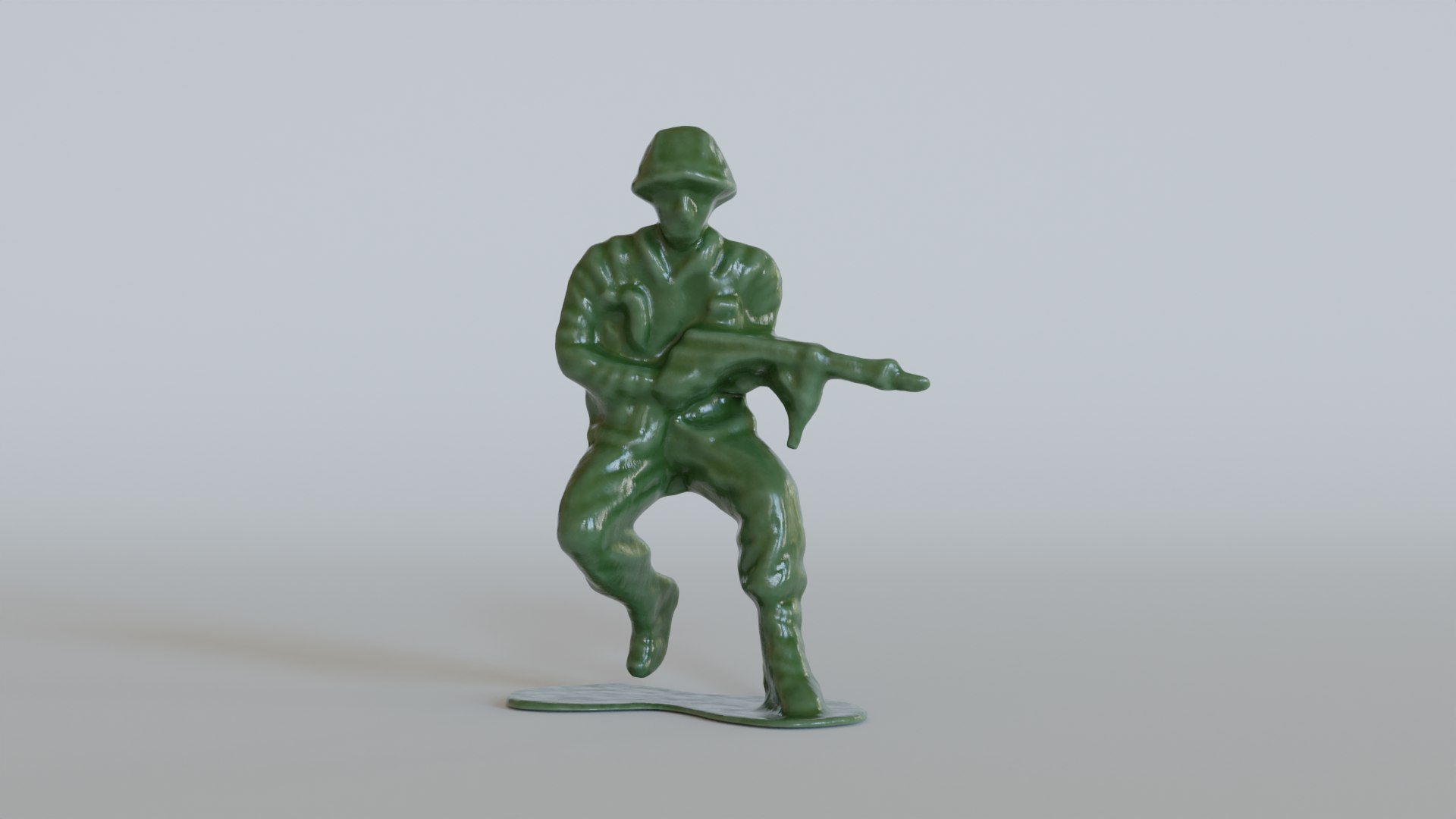 Green Plastic Army Man Soldier Toy 04 3D model - TurboSquid 2073609