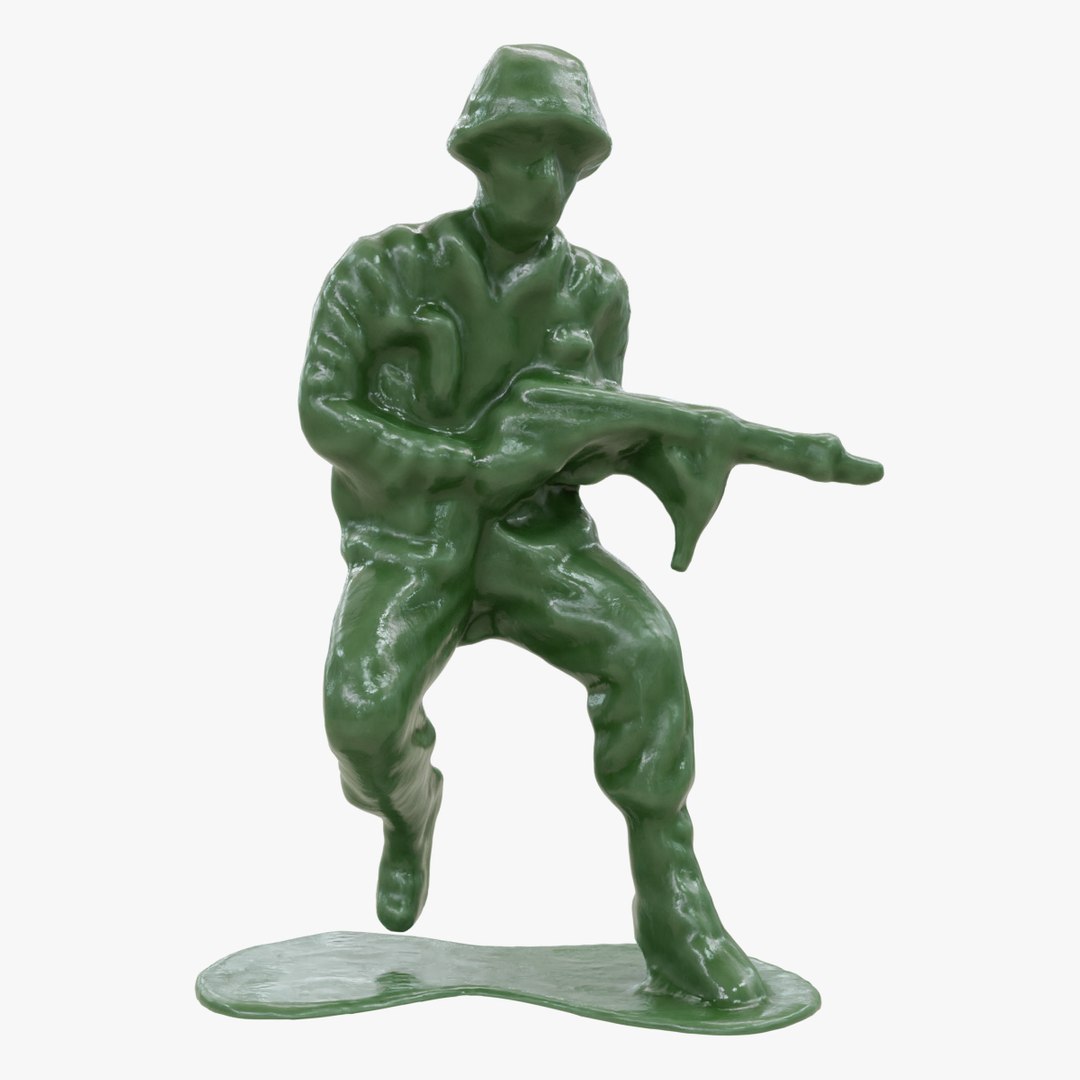 Green Plastic Army Man Soldier Toy 04 3D model - TurboSquid 2073609