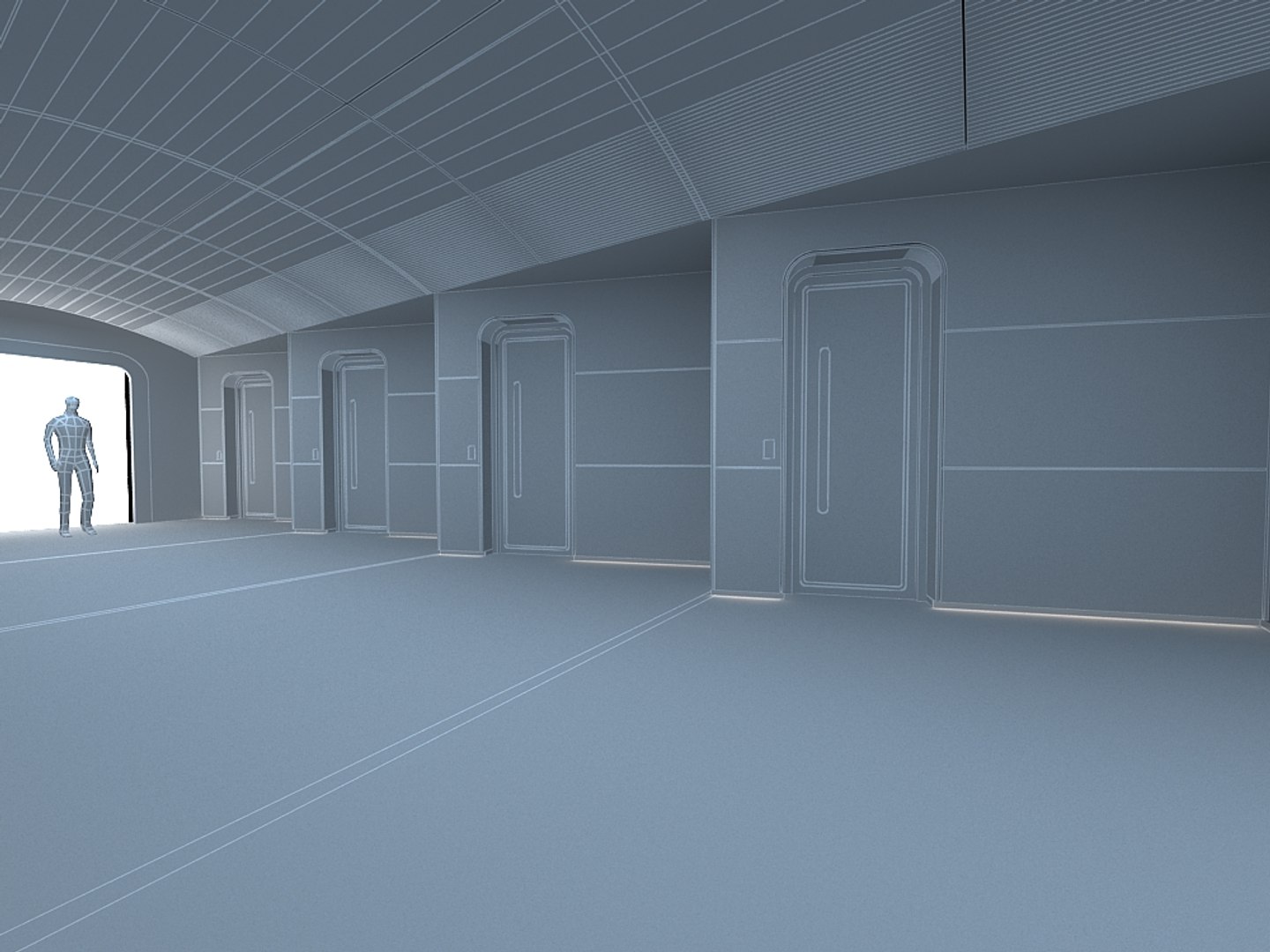 3D hallway hall model - TurboSquid 1618465