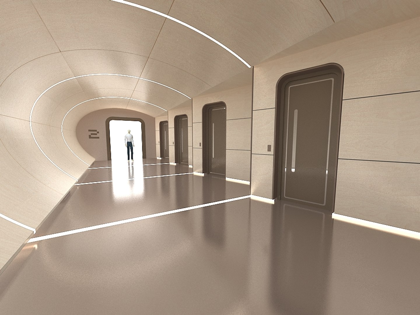 3D Hallway Hall Model - TurboSquid 1618465