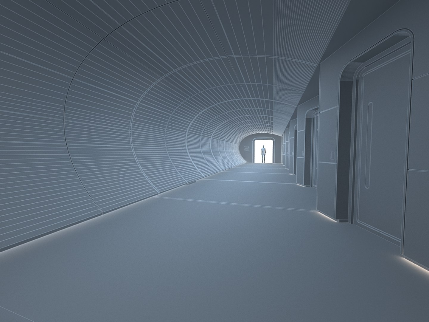 3D hallway hall model - TurboSquid 1618465