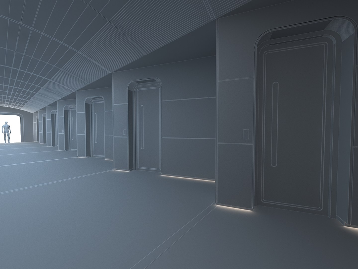 3D hallway hall model - TurboSquid 1618465